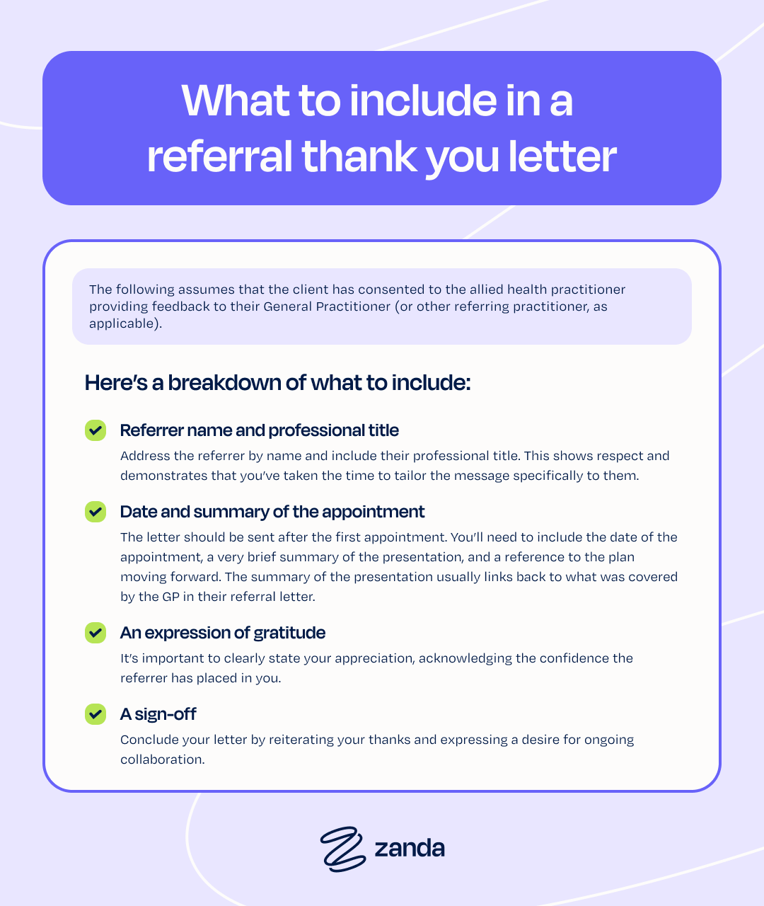 Referral Thank You Letters: Template & Tips | Zanda